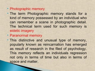 Memory and forgetting | PPT