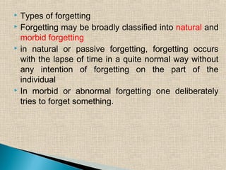 Memory and forgetting | PPT