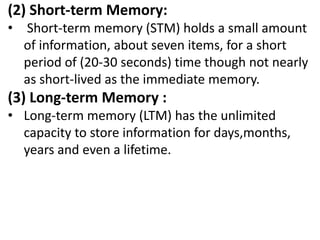 Memory and forgetting | PPTX