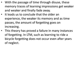 Memory and forgetting | PPTX
