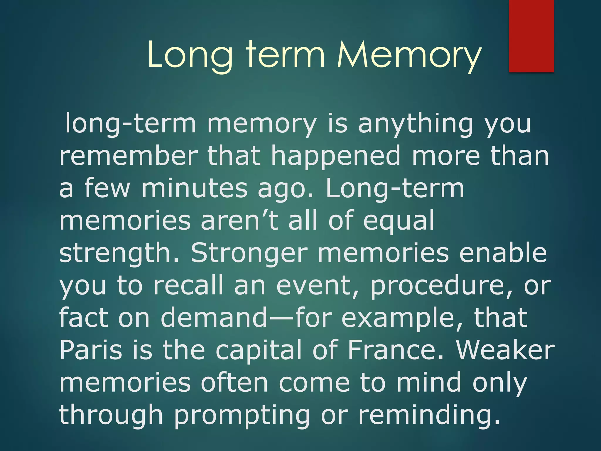Memory and forgetting in psychology | PDF