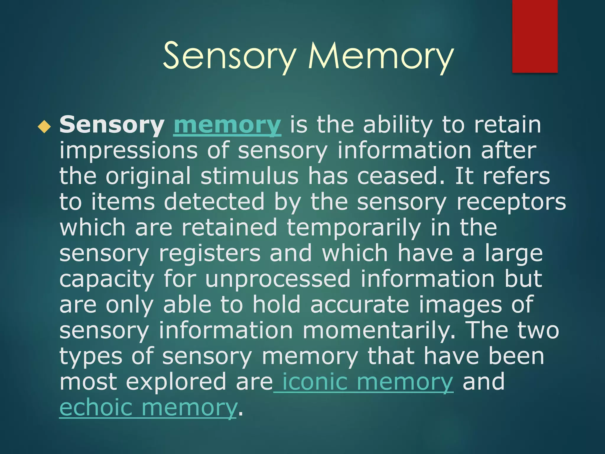 Memory and forgetting in psychology | PDF