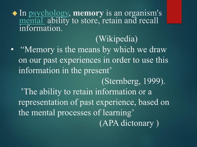 Memory and forgetting in psychology | PDF