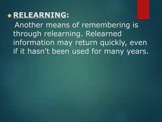 Relearning Psychology Examples