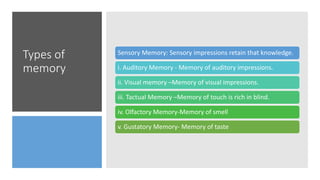 Memory and forgetting | PPTX
