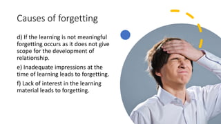 Memory and forgetting | PPTX