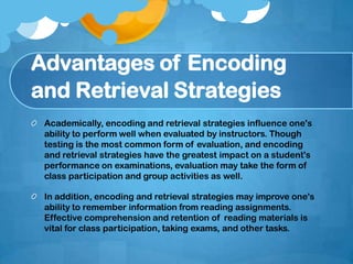 Memory and forgetting in Educational Psychology | PPTX