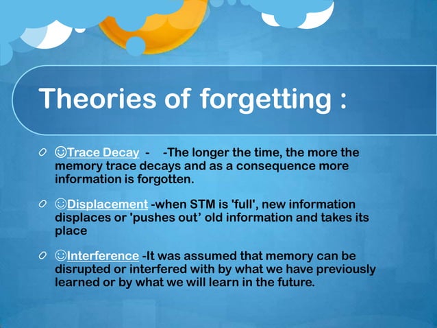 Memory and forgetting in Educational Psychology | PPTX
