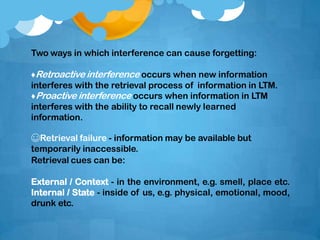 Memory and forgetting in Educational Psychology | PPTX