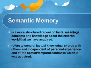 Memory and forgetting in Educational Psychology | PPTX