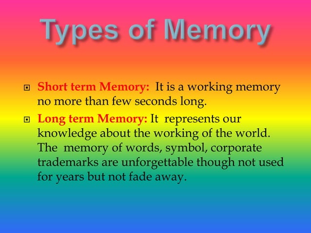 Memory And Its Types And Causes Of Forgetting Ppt Pptx Brain And Nervous System Disorders