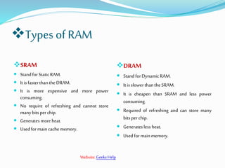 Memory and its type | PPTX