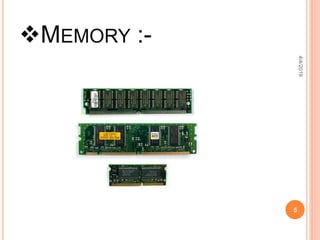 Memory and its types | PPTX