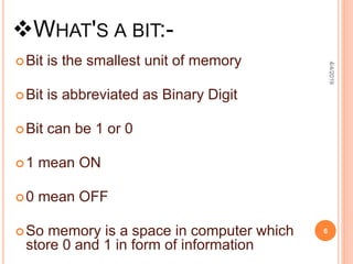 Memory and its types | PPTX