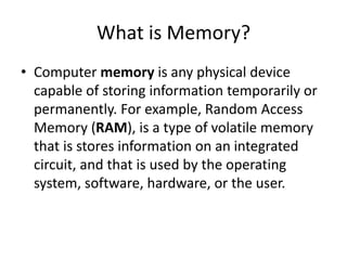 Memory and its Types.ppt