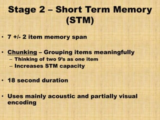 Memory and Models of Memory | PPTX