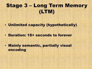 Memory and Models of Memory | PPTX