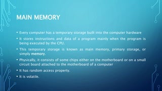 Memory and Processor for class presentation.pptx | Operating Systems ...