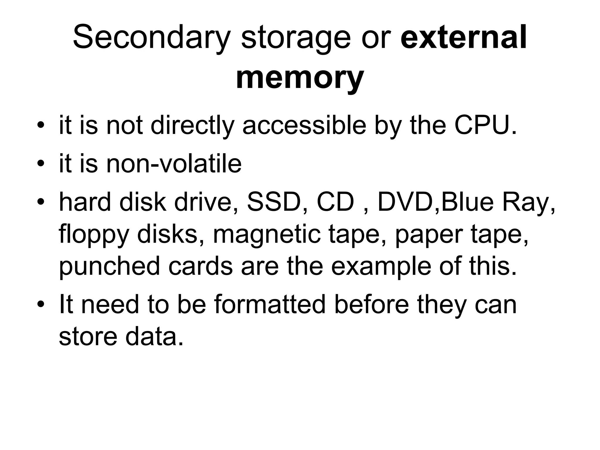 Memory and storage | PPT