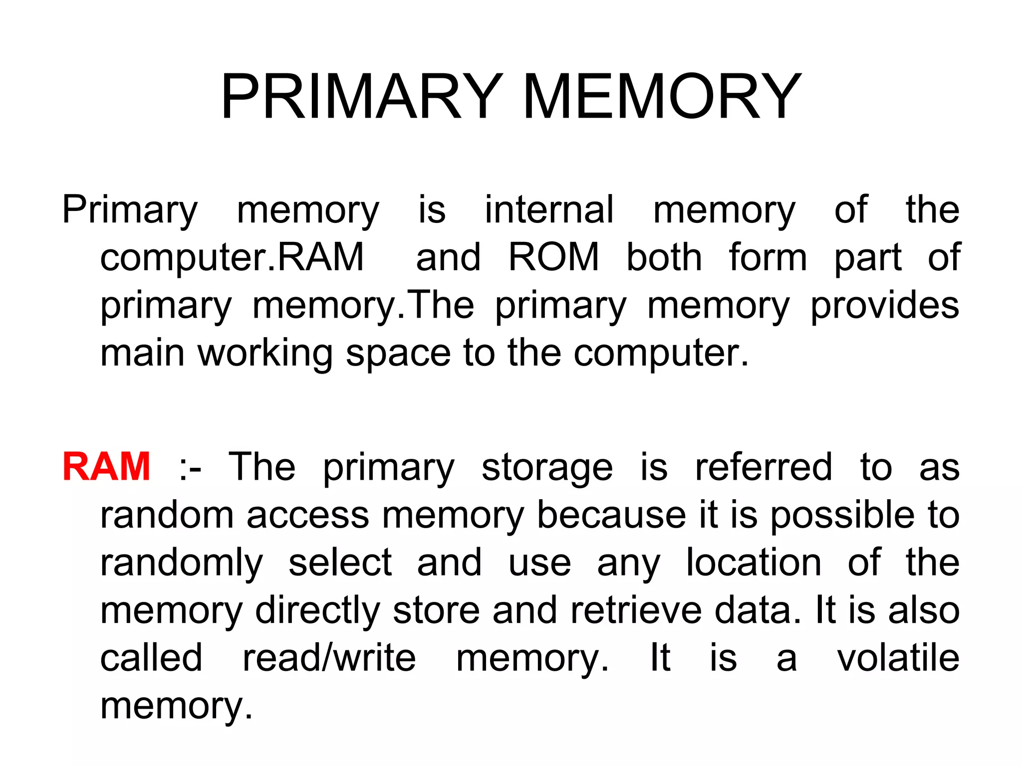 Memory and storage | PPT