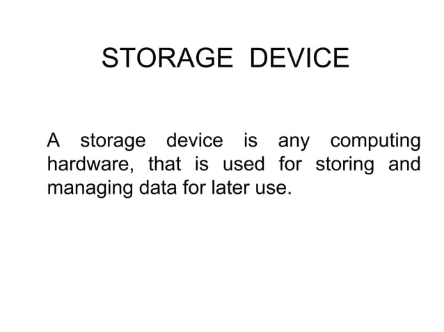Memory and storage | PPT