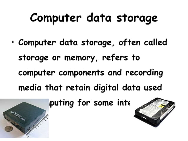 Memory and storage | PPT
