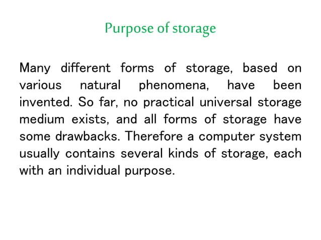 Memory and storage | PPT