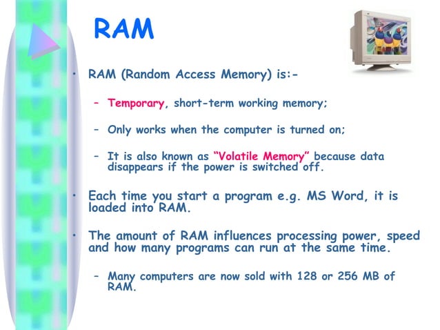 Computer Memory, Storage and their types .ppt