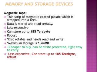 Memory and storage devices | PPTX