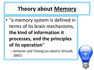 Memory and Information Processing | PPT