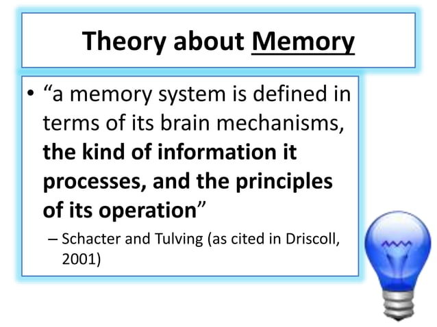 Memory and Information Processing | PPT