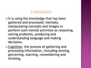 Memory and Thinking | PPTX