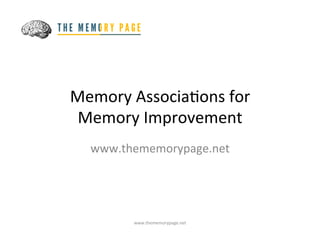 Memory Improvement Tips | PDF