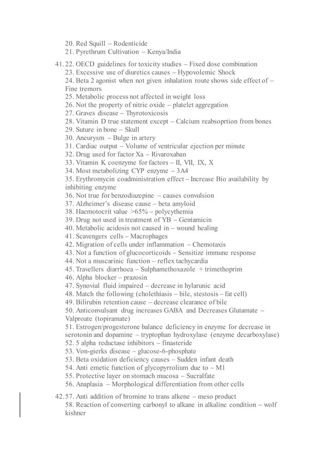 Memory Based Questions From Gpat 2020 Pdf