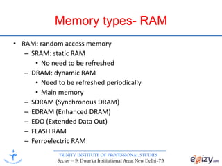 Computer Memory and Storage Devices | PPTX