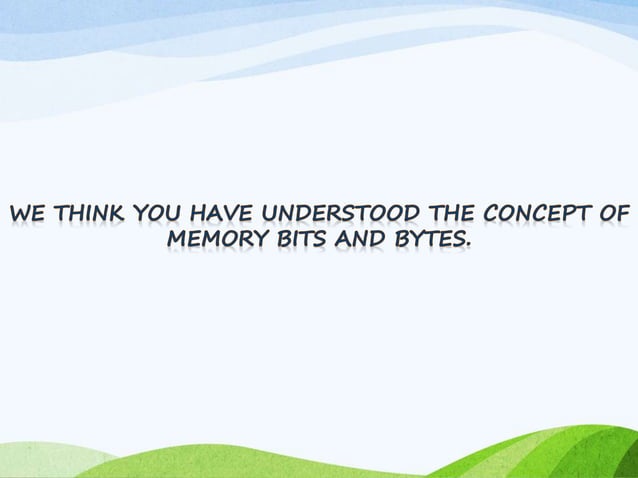 Memory bits and bytes | PPTX