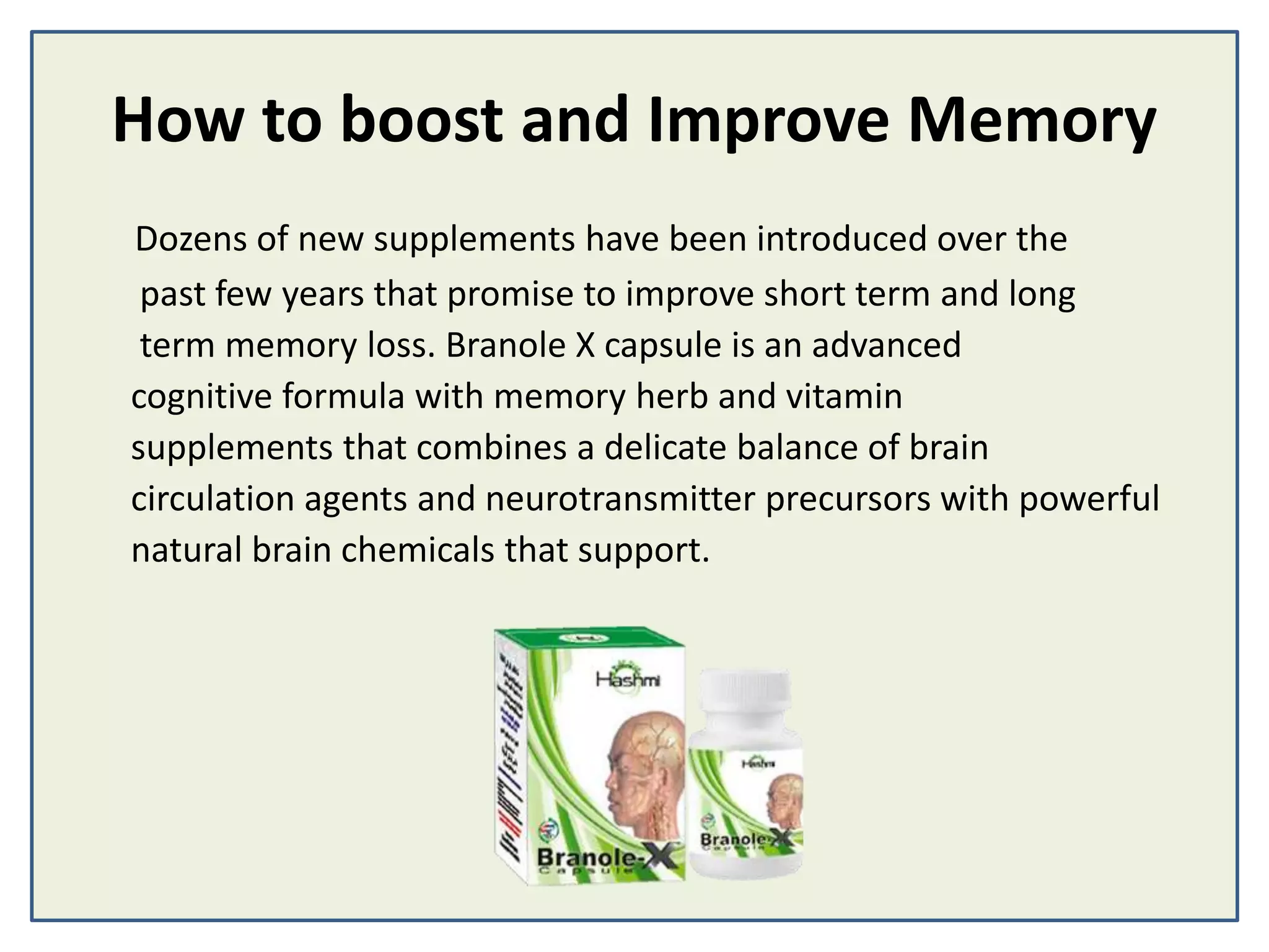 Natural Remedies for Weak Memory Problem | PPT Natural Remedies for Weak Memory Problem | PPT