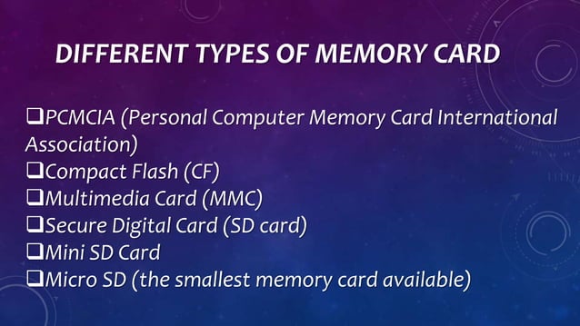 Memory card | PPTX