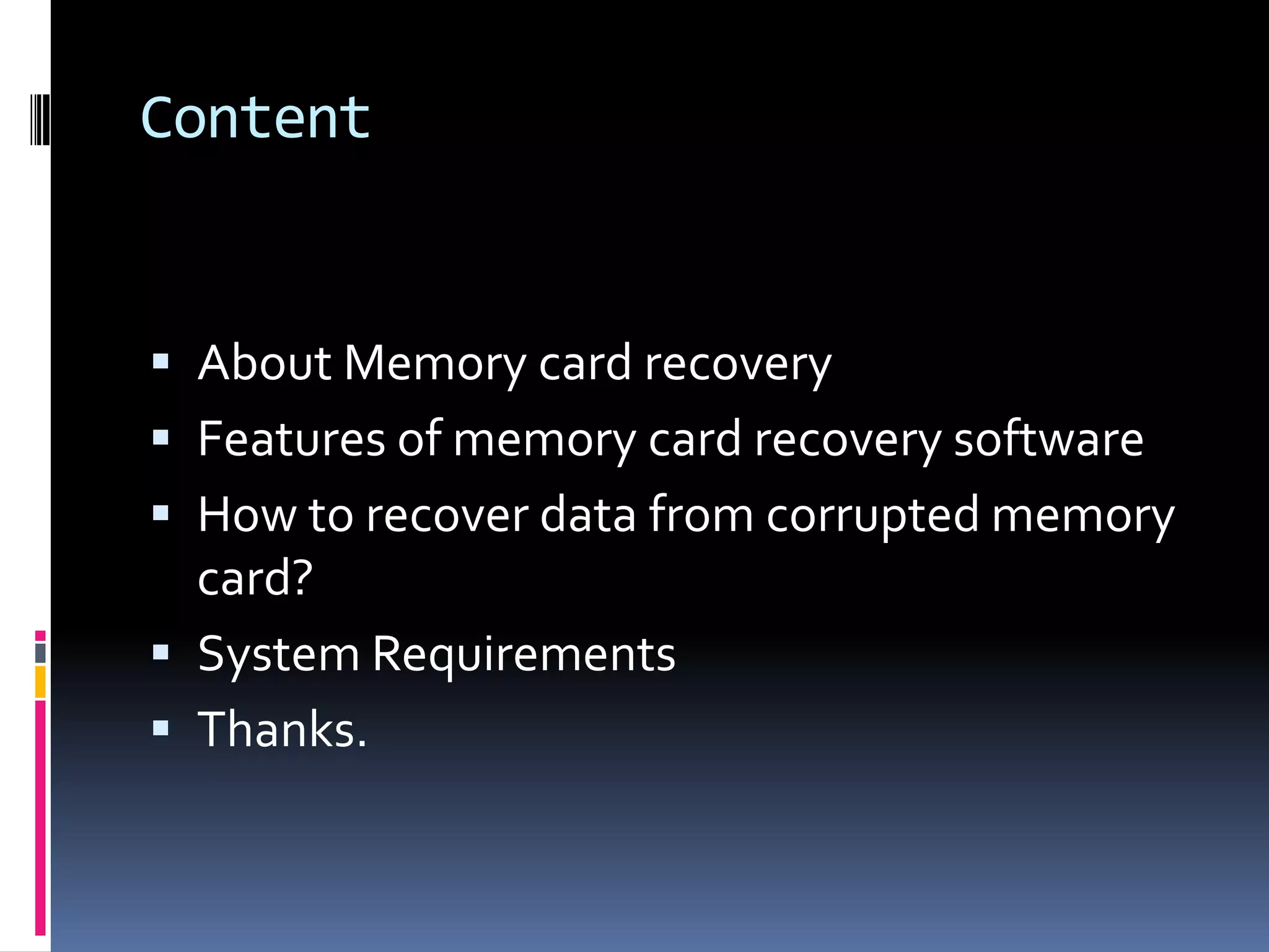 Memory card recovery software | PPT