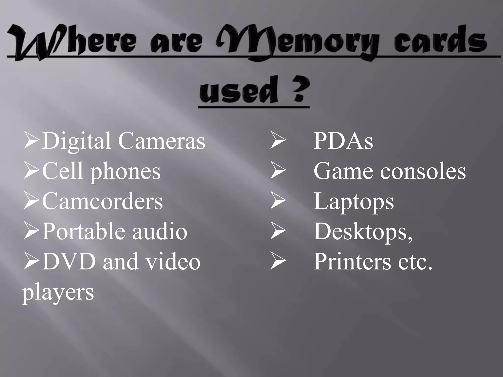 Memory cards | PPTX