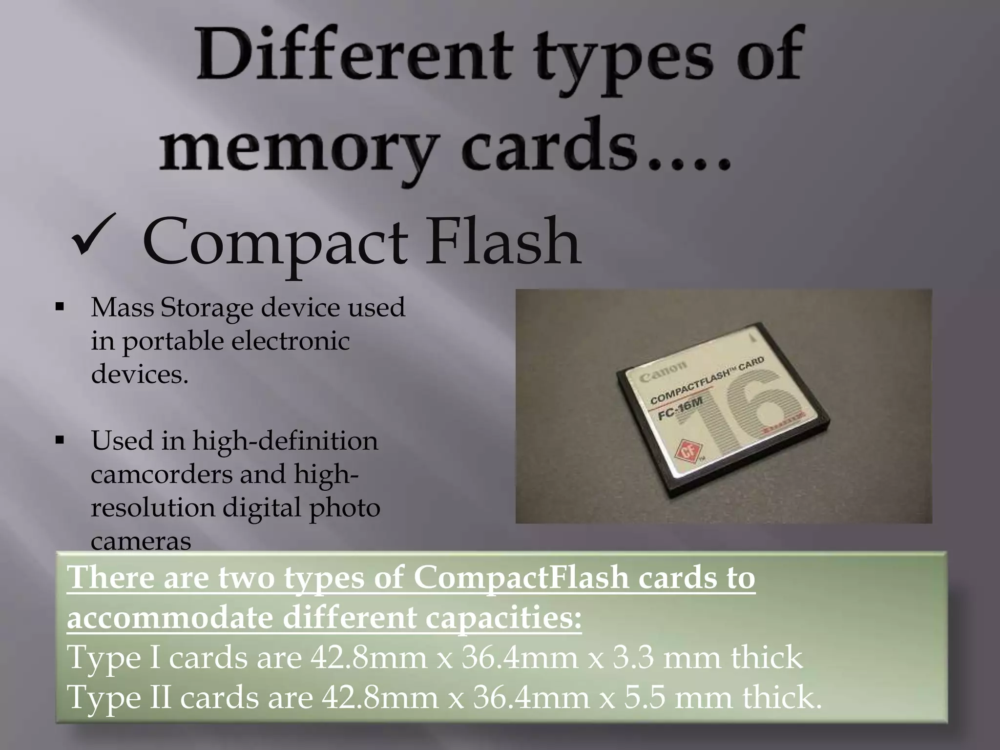 Memory cards | PPTX