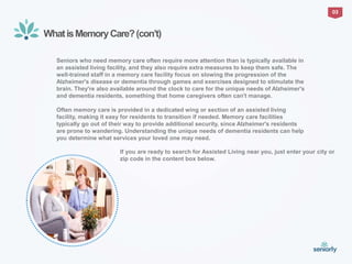 Memory Care 101 | PPTX