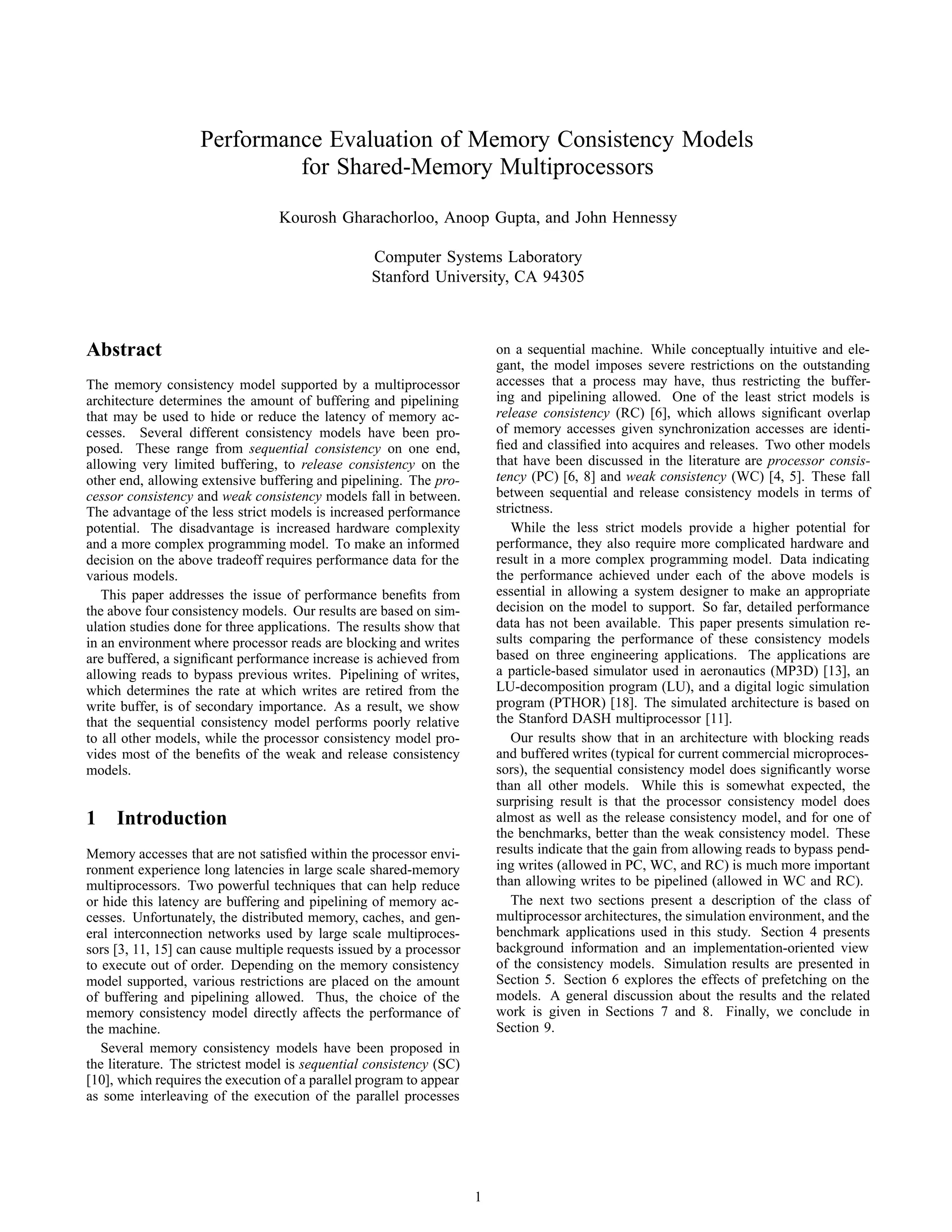 Memory consistency models | PDF | Databases | Computer Software and Applications