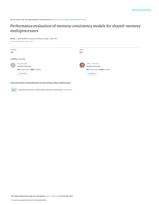 Memory consistency models | PDF