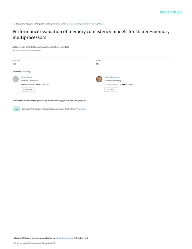 Memory consistency models | PDF | Databases | Computer Software and Applications