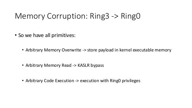 Memory Corruption: vfrom sandbox to SMM