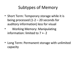 Memory & cvlt | PPT