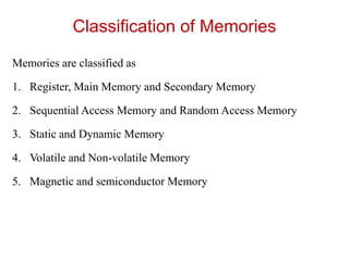Memory devices copy | PPTX