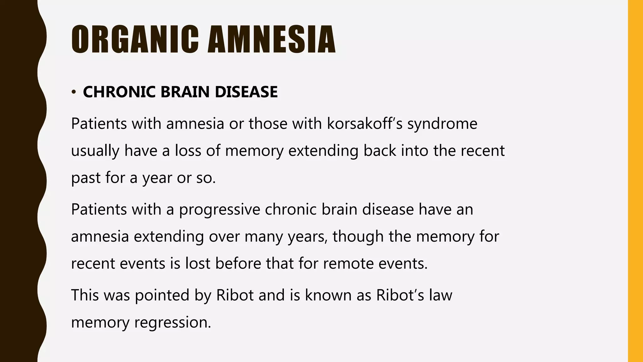 Memorydisorder psycology | PPTX