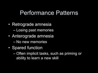 Memory disorders | PPT